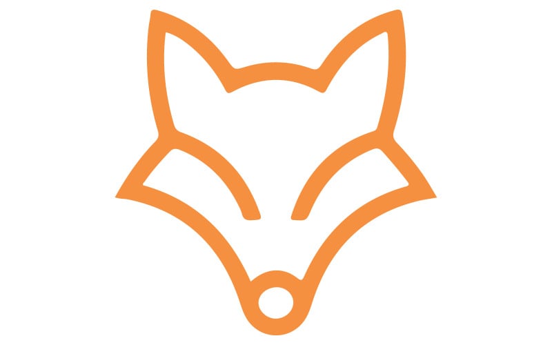 Fox symbol made of three lines #517861 - TemplateMonster