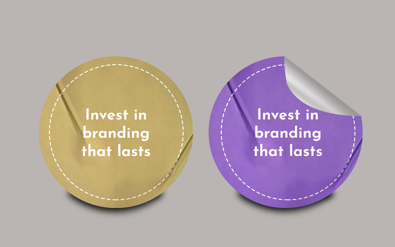 Sticker Mockup PSD Template Design 100 - TemplateMonster