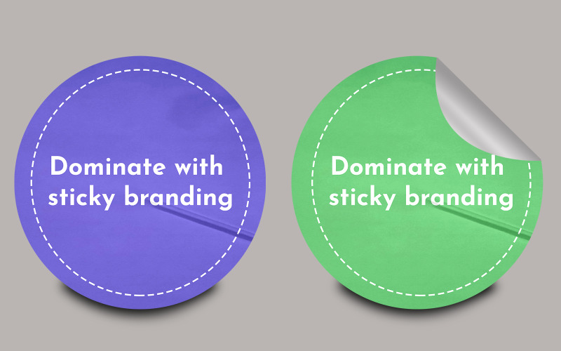 Sticker Mockup PSD Template Design 98 - TemplateMonster