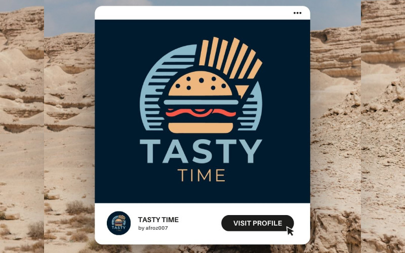 Plantilla de logotipo Tasty Time: logotipo minimalista para marcas de ...