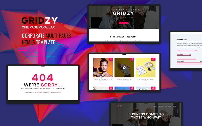 Gridzy - Modèle HTML5 pour entreprise créative
