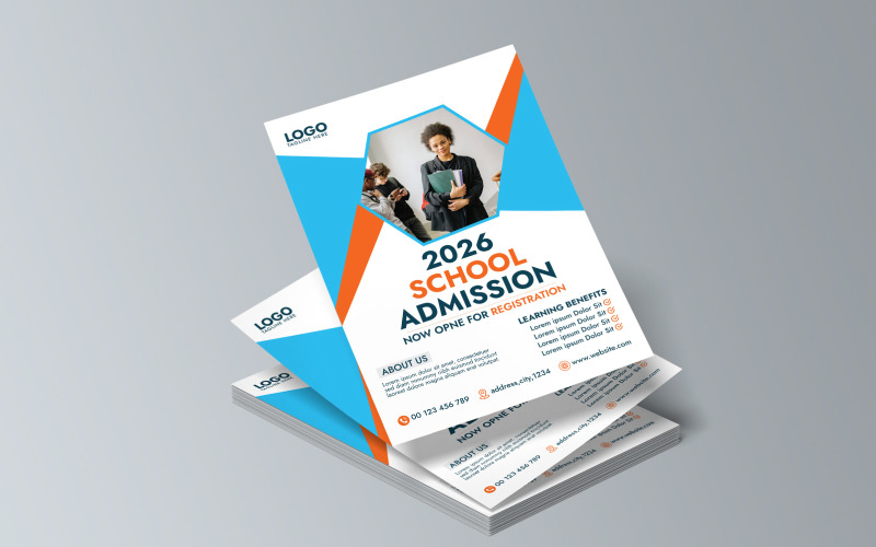 Creative educational flyer/poster template - TemplateMonster