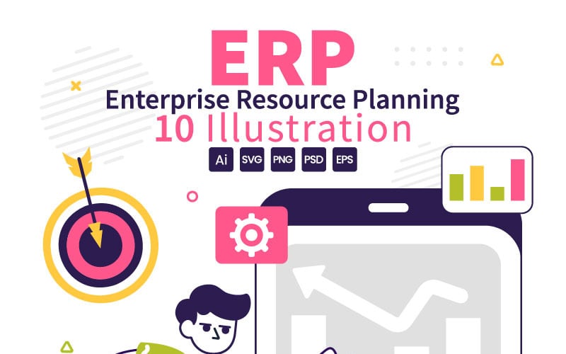 10 ERP Software System Illustration #518707 - TemplateMonster