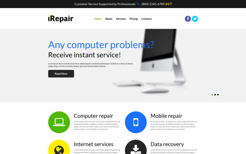 Fixing PC Issues Joomla Template #51950
