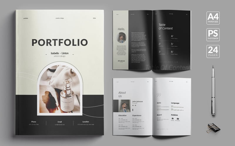 Portfolio Template (Photoshop) #519239 - TemplateMonster