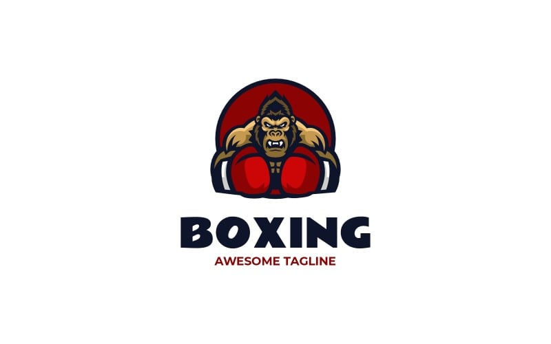 Boxing Gorilla Mascot Logo Design #519526 - TemplateMonster