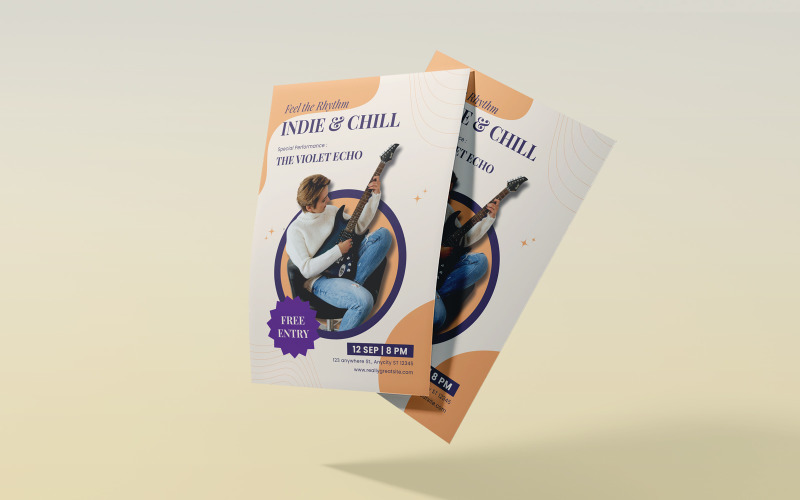 Indie Chill Music Event Flyer Template - TemplateMonster