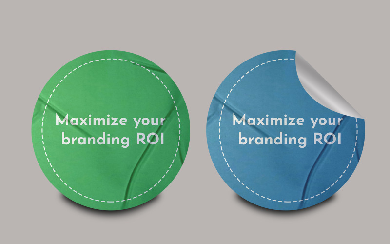 Sticker Mockup PSD Template Design 104 - TemplateMonster