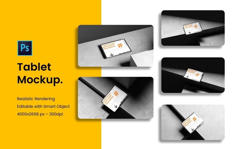 Minimal Tablet Mockup PSD Template #500256 - TemplateMonster