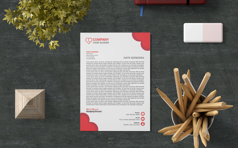 Creative Letterhead Template Design (21) - TemplateMonster