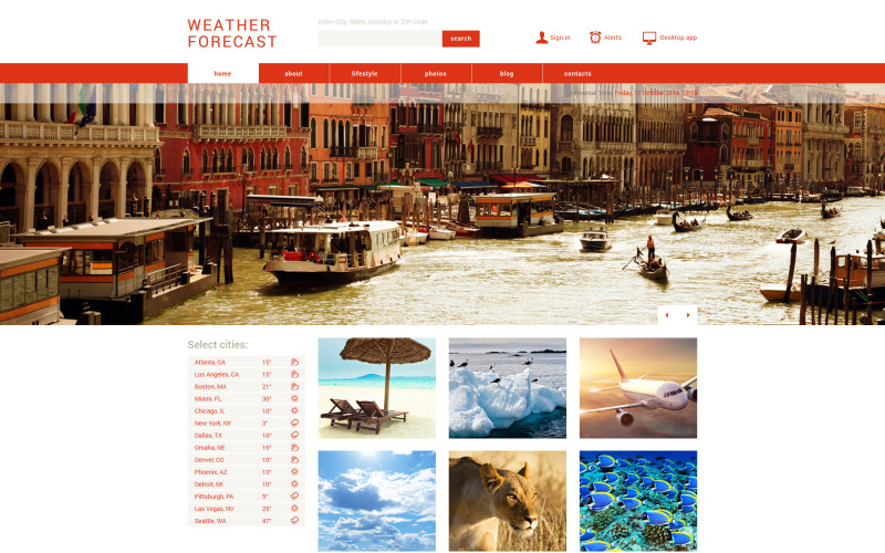 Weather Forecast Joomla Template #52027