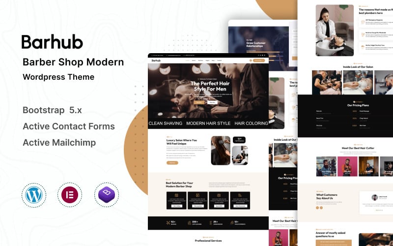 Barhub - Hair Salon & Barber Shop Wordpress Theme