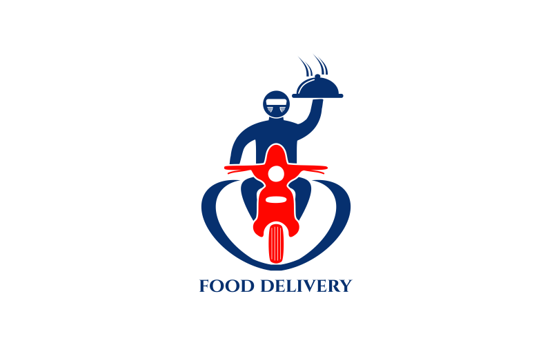 Creative Food Delivery Logo Design Template - TemplateMonster