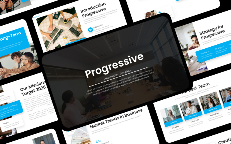 Progressive Business - Digital Presentation Template powerpoint