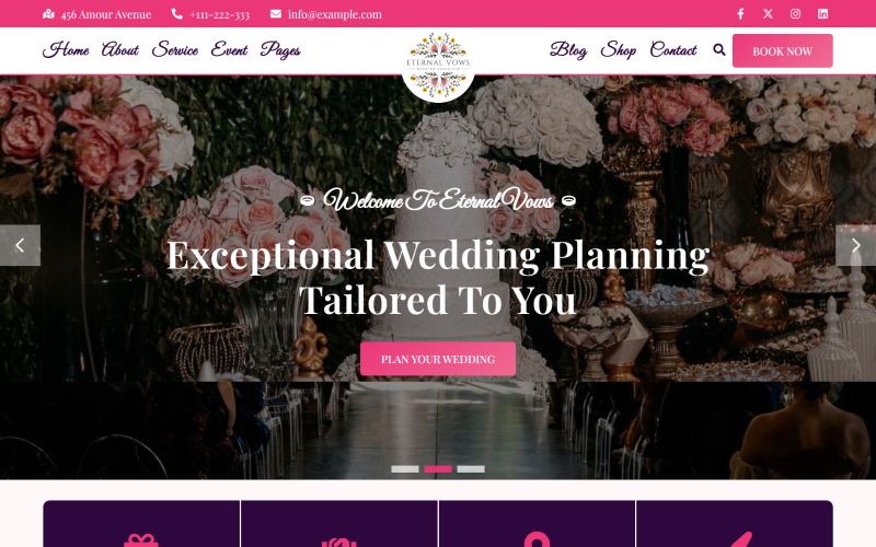 Wedding Planner Website Templates - 88 Best Wedding Event Management ...