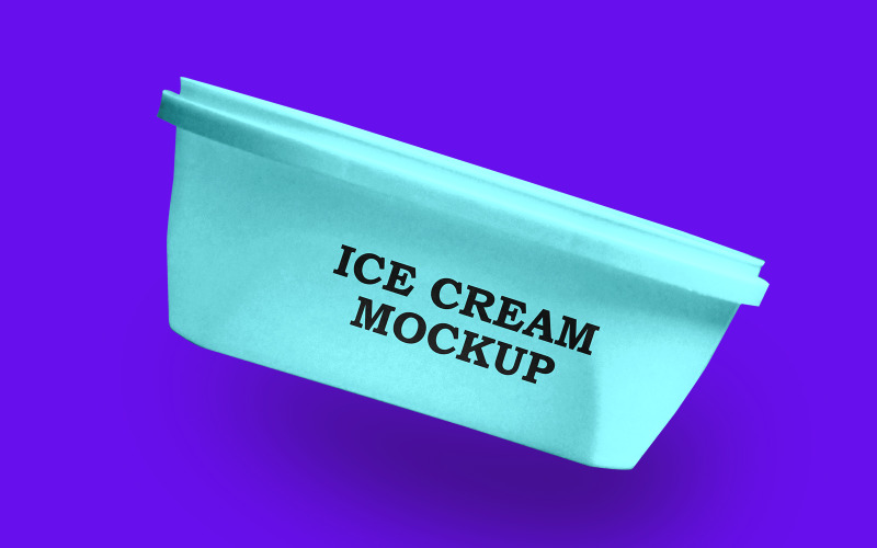 Ice cream box Mockup PSD Template Design 12 - TemplateMonster