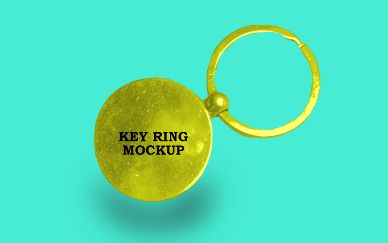 Key Ring PSD Mockup Template Design 2 - TemplateMonster