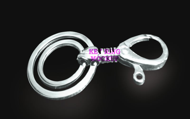 Key Ring PSD Mockup Template Design 4 - TemplateMonster