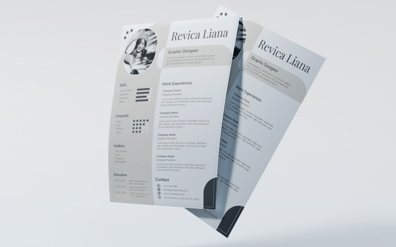 Monochrome & Professional CV Design - TemplateMonster