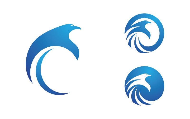 Eagle hawk wing icon Template logo design v.14