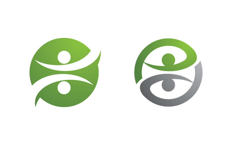 Healthy life Human fit sport logo sign illustration v.40