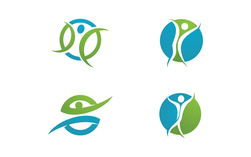 Healthy life Human fit sport logo sign illustration v.74