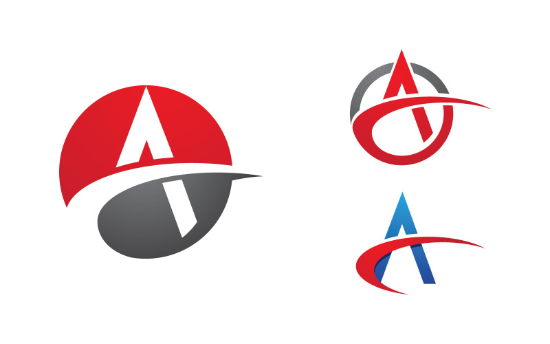 Plantilla de diseño de concepto empresarial de logotipo con letra A v.117