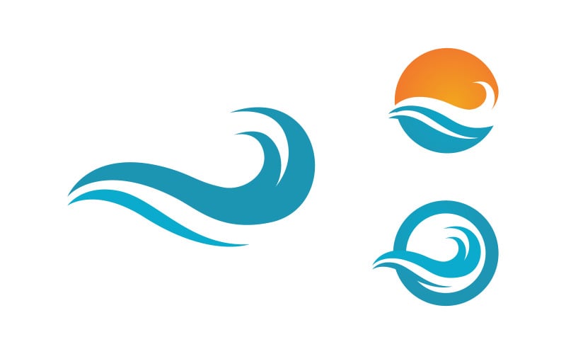 Water wave liquid vector Logo illustration design V1.133