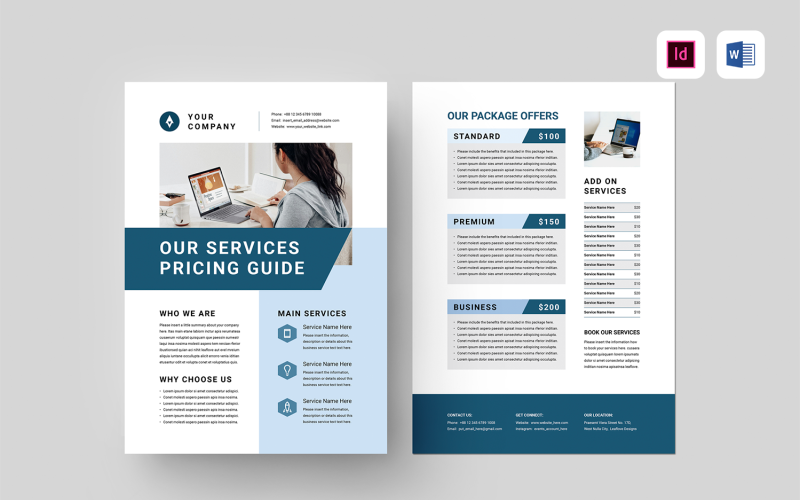 Services Pricing Sheet Template #521049 - TemplateMonster