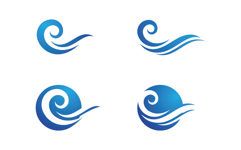 Water wave liquid vector Logo illustration design V1.143