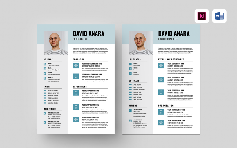 Microsoft Word CV Resume Template #521441 - TemplateMonster
