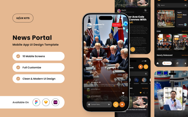 TrendWise - News Portal Mobile App Design Template