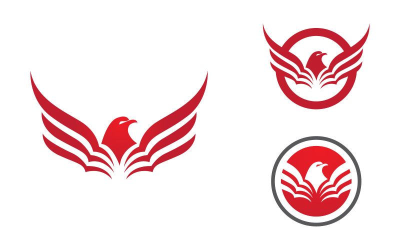 Eagle hawk wing icon Template logo design vv.27