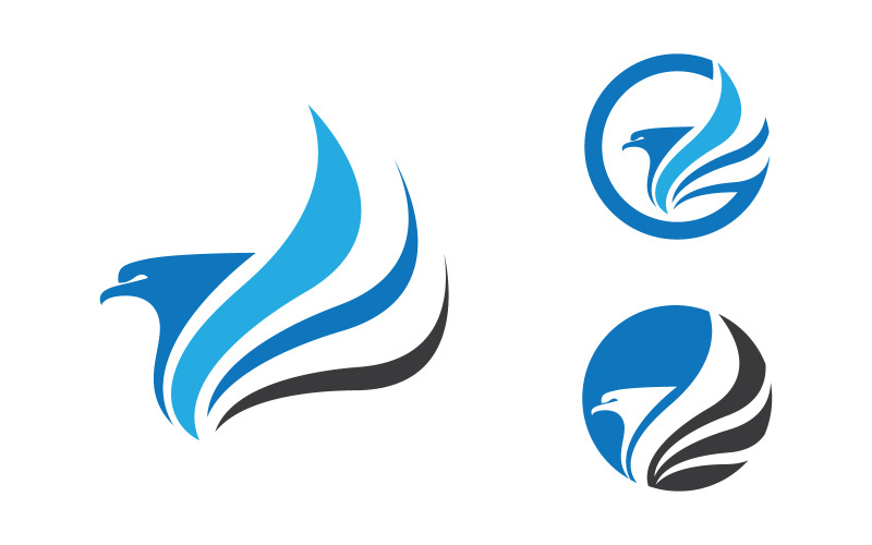 Eagle hawk wing icon Template logo design vv.28