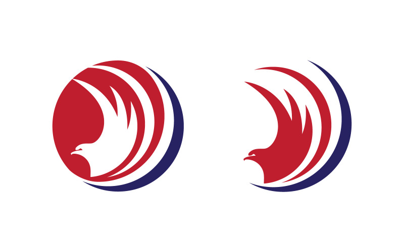Eagle hawk wing icon Template logo design vv.32