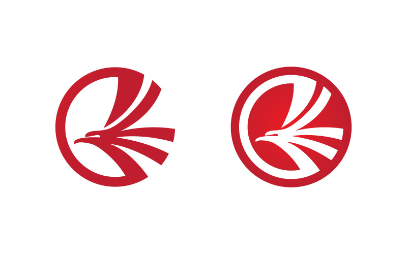 Eagle hawk wing icon Template logo design vv.35