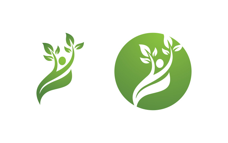 Healthy life Human fit sport logo sign illustration v.136