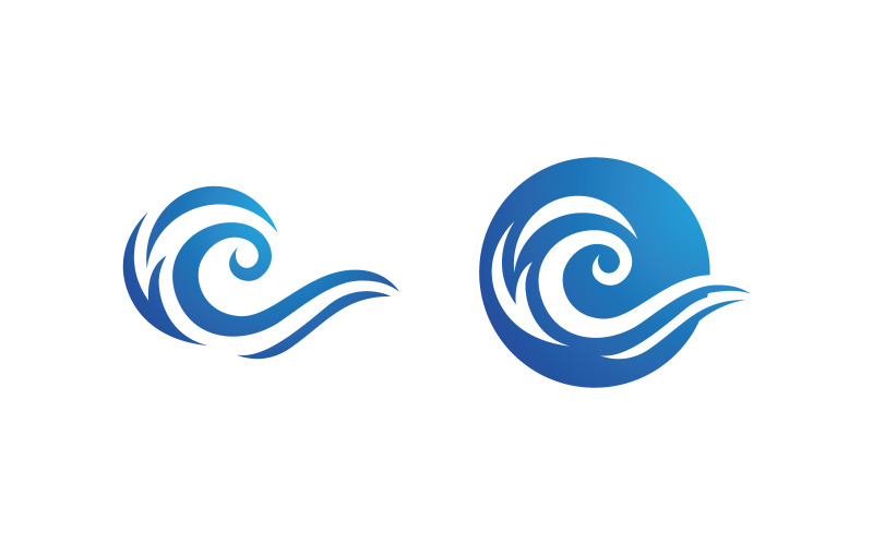 Water wave liquid vector Logo illustration design V1.155