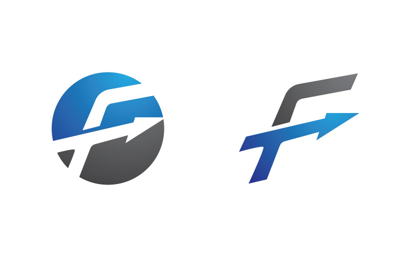 F Harfli Logo simgesi illüstrasyon vektör tasarım şablonu v.3