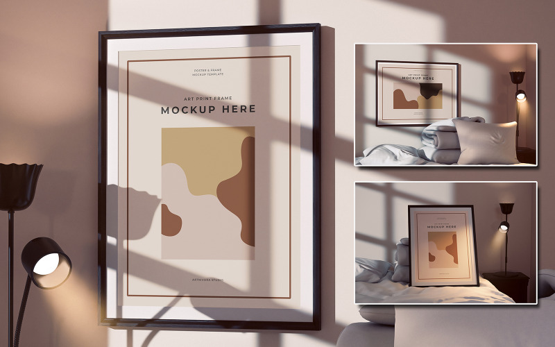 Art Print Frame Mockup Template #522625 - TemplateMonster