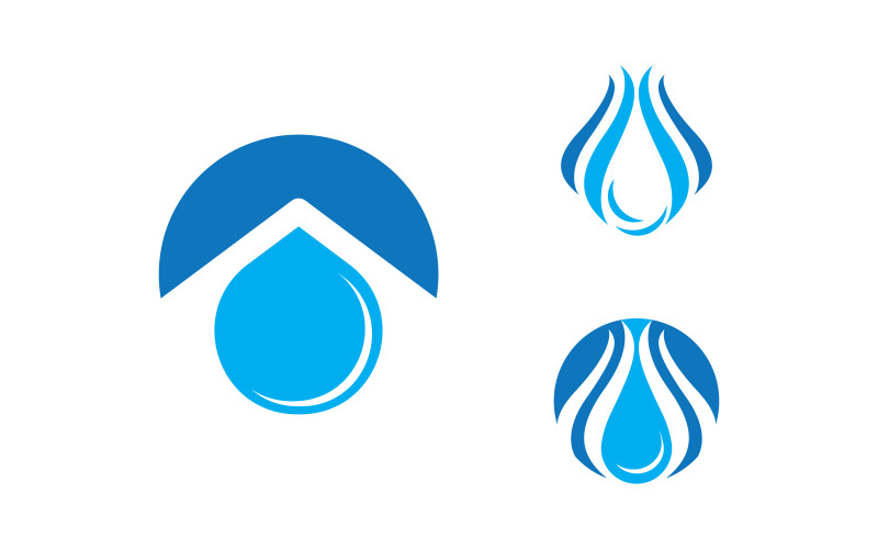 Ilustración vectorial de la plantilla de logotipo de plomería con gota ...