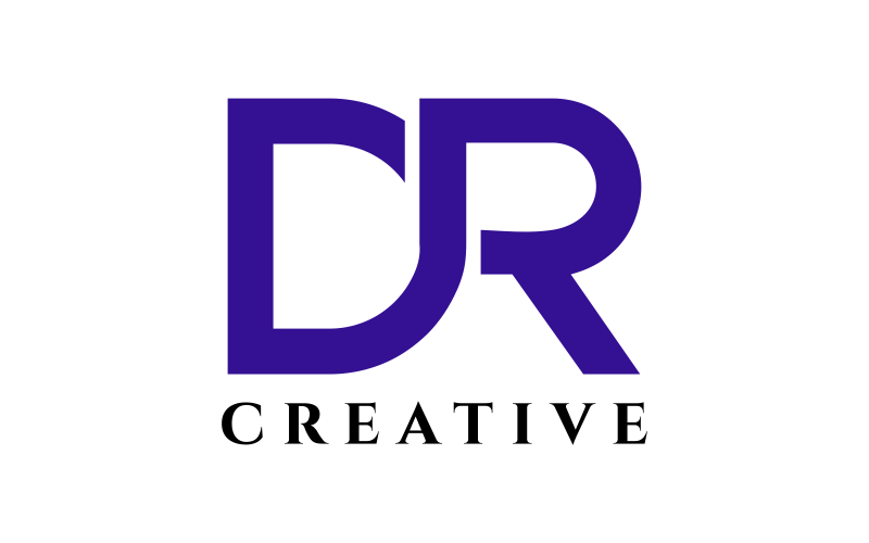 DR Letter Initials Logo Design Template - TemplateMonster