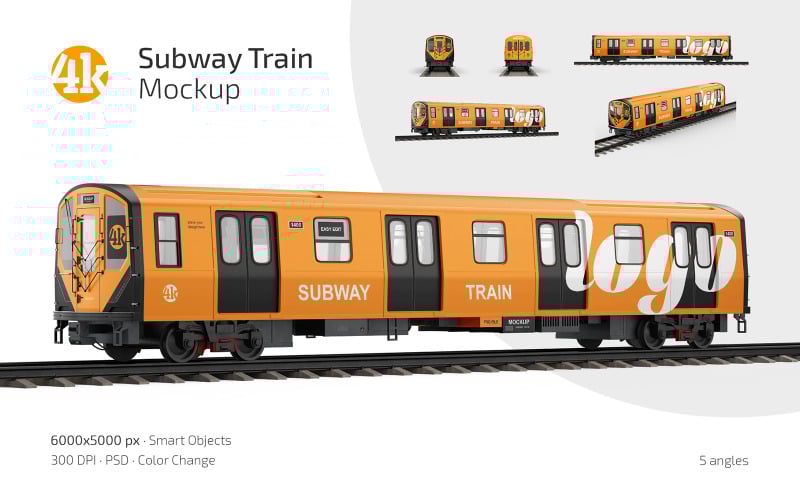 Subway Train Mockup PSD Template #522879 - TemplateMonster