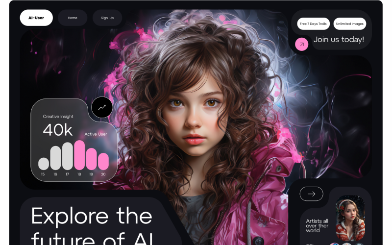 AI User - Ai Website Hero #522930 - TemplateMonster