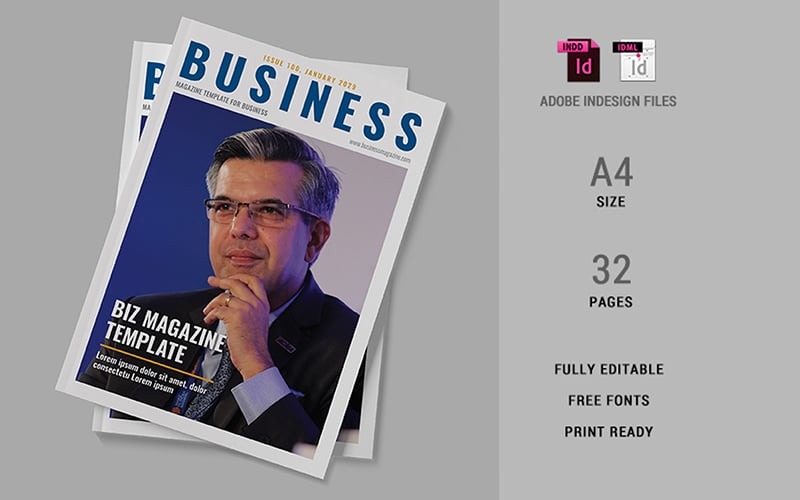 Business Magazine Template 22 #523073 - TemplateMonster