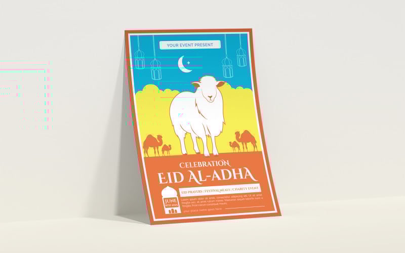 Eid Al-Adha Event Poster Template #523143 - TemplateMonster