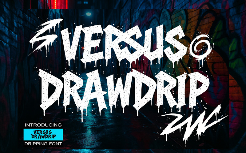 Raw Dripping Graffiti Font #523118 - TemplateMonster