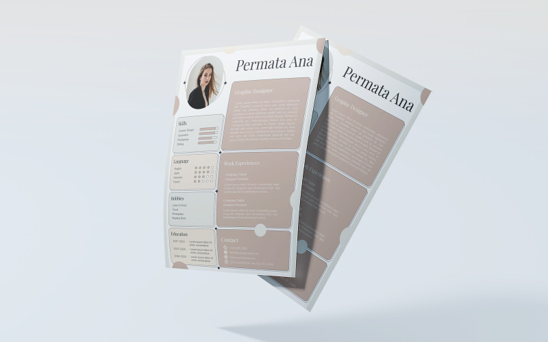 Soft Beige Minimalist Resume Template - TemplateMonster