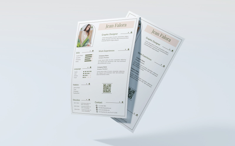 Zarif CV Şablon Tasarımı 301 #523146 - TemplateMonster