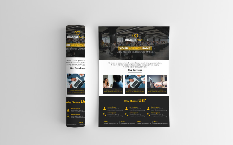 Digital Marketing Agency Leaflet Design Template